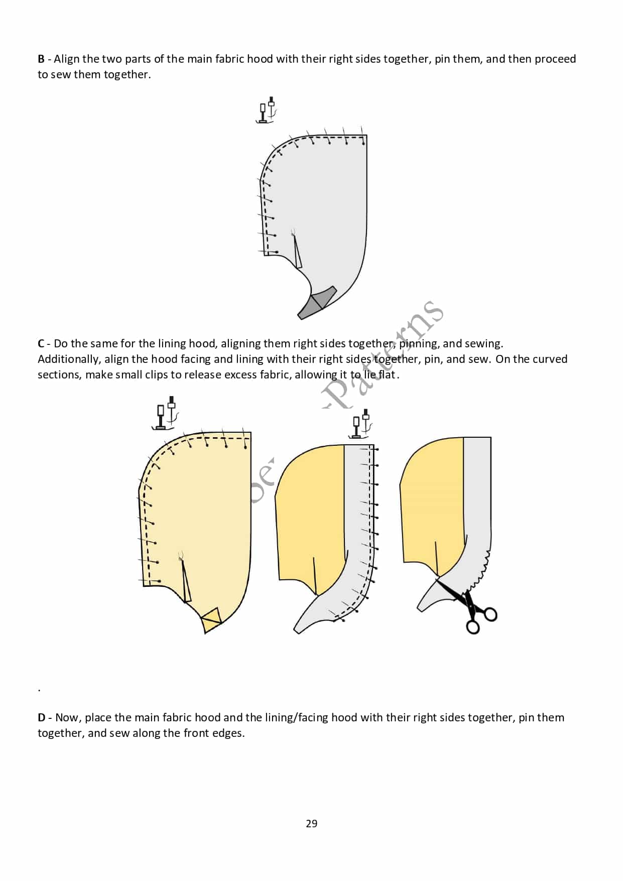 Coat Pattern with Hood | AinaSewingPatterns