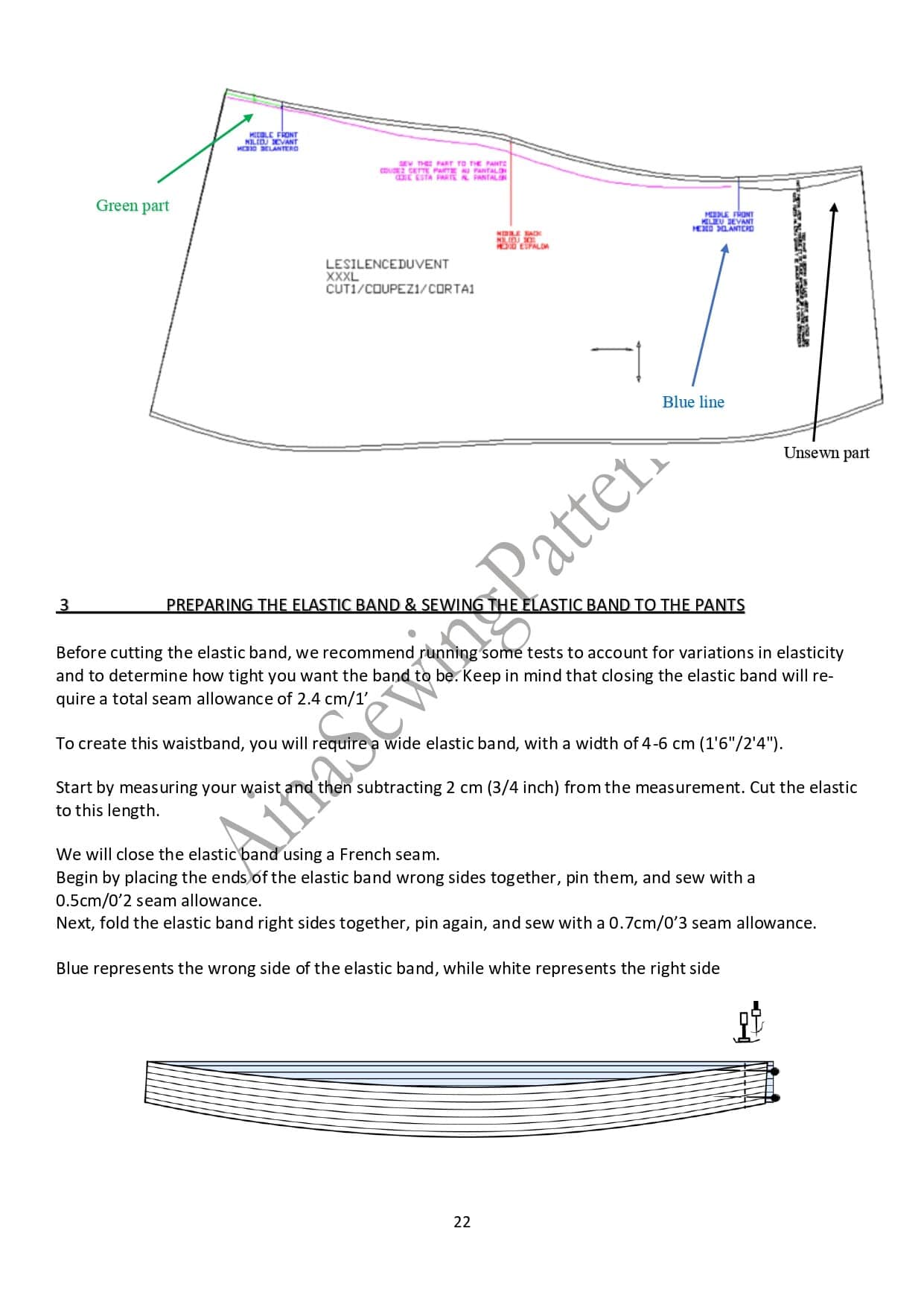 Pants with Skirt Overlay Sewing Pattern | AinaSewingPatterns