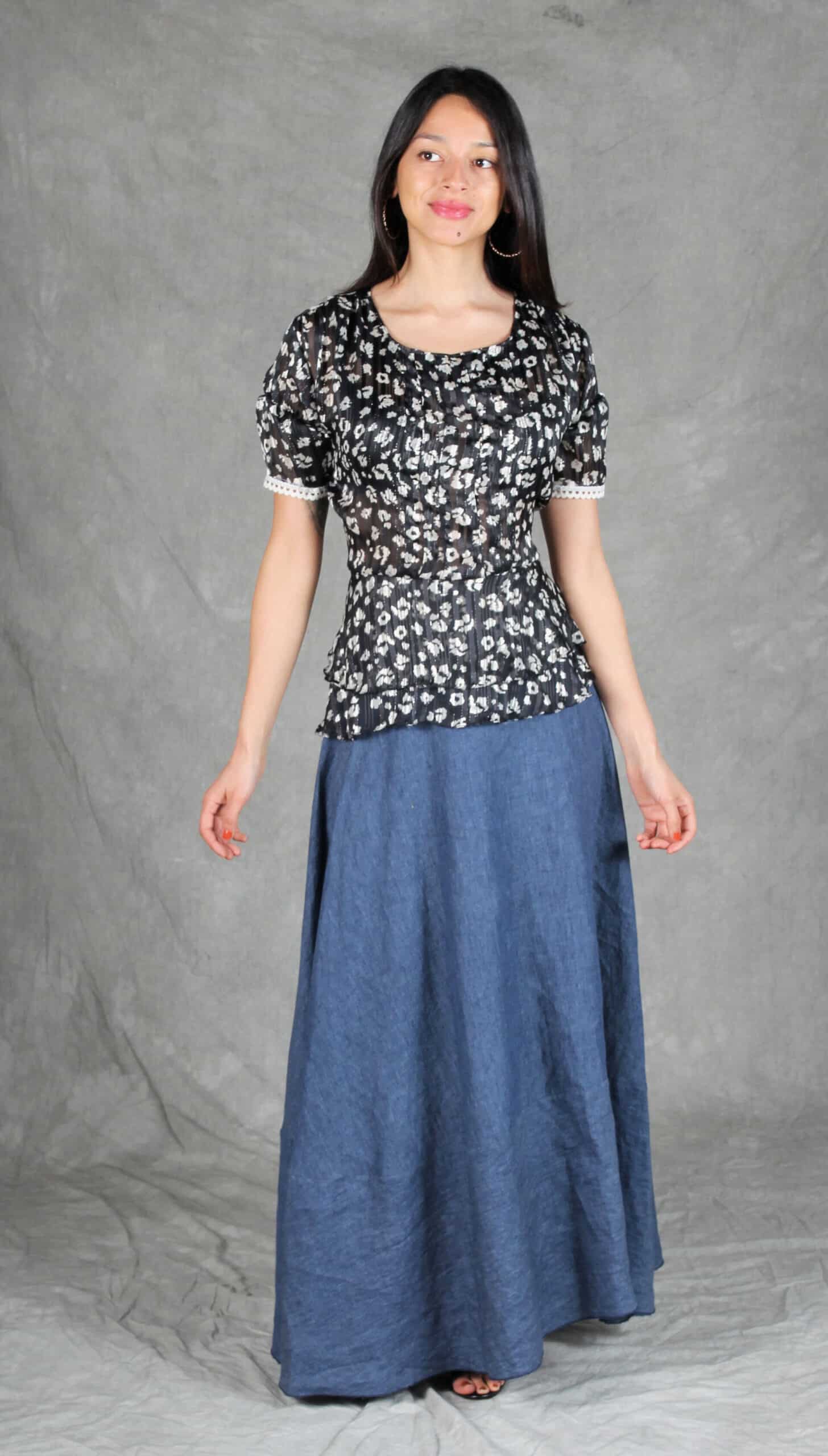 Long Dress with Ruffles Sewing Pattern | AinaSewingPatterns