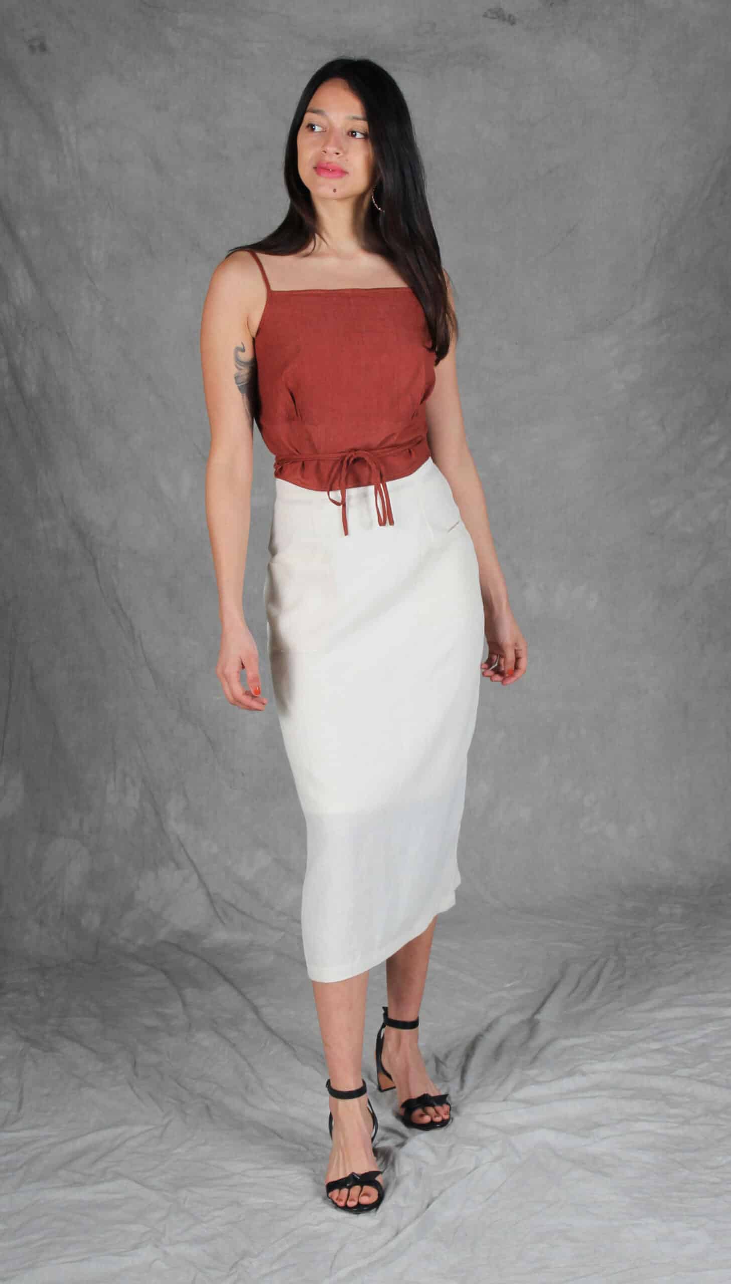 Midi Skirt Sewing Pattern with Pockets | AinaSewingPatterns