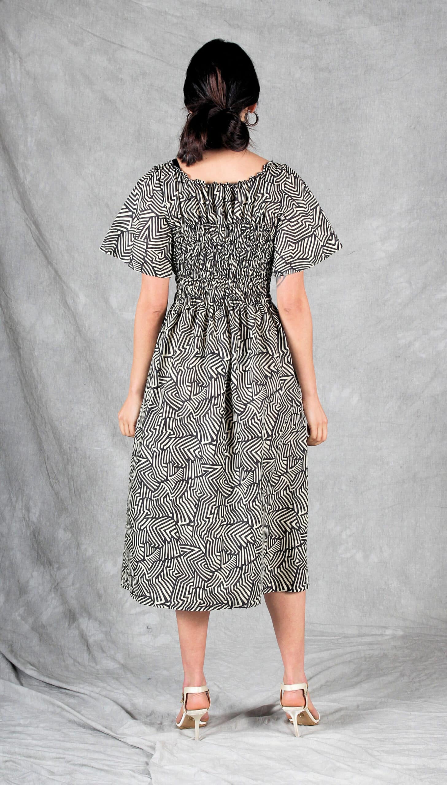 Easy Gathered Dress Sewing Pattern | AinaSewingPatterns