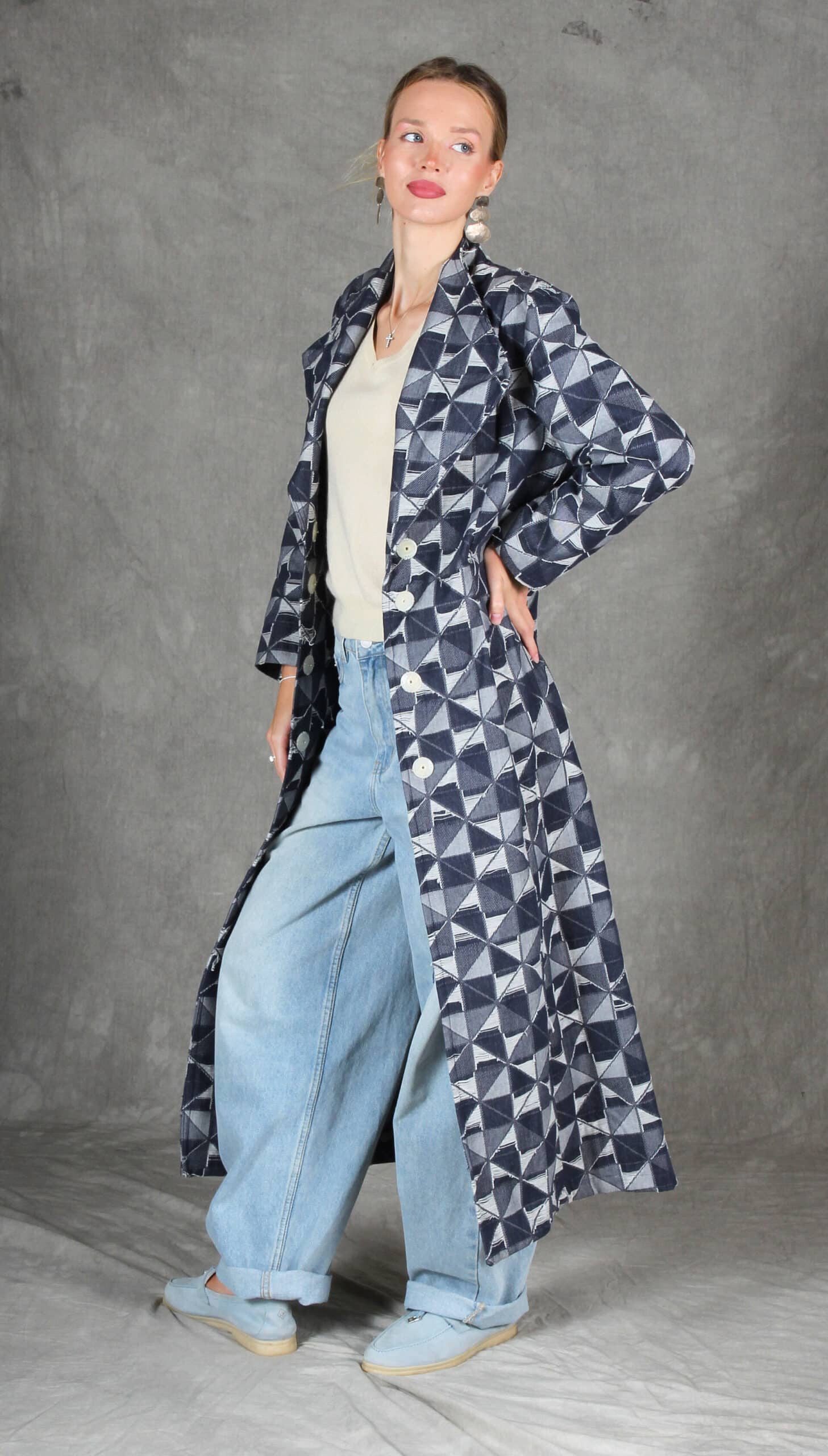 Long Coat Sewing Pattern for Women | AinaSewingPatterns